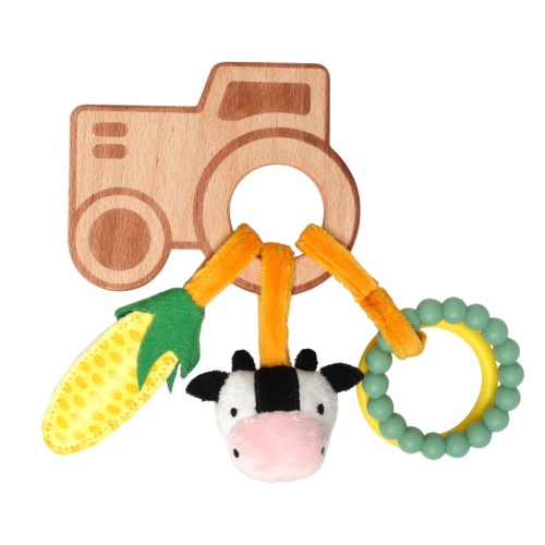 Little Big Friends Wooden Rattle - Farm - Daisy Daisy
