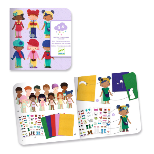 Djeco Felt Characters to Dress Up Collage Set DJ00086 - Daisy Daisy