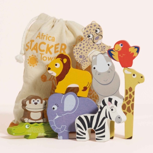 Le Toy Van Africa Stacking Animals & Bag - Daisy Daisy