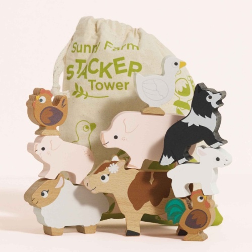 Le Toy Van Farmyard Stacking Animals & Bag - Daisy Daisy