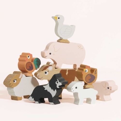 Le Toy Van Farmyard Stacking Animals & Bag - Daisy Daisy