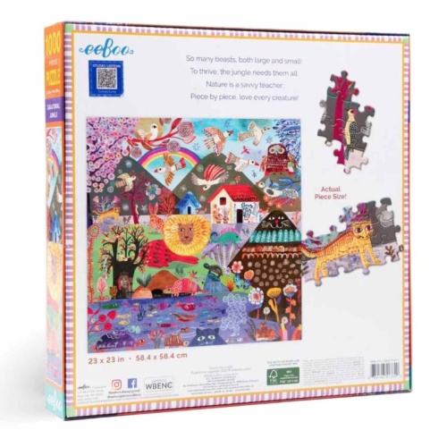 Eeboo 1000 Piece Puzzle - Equatorial Jungle - Daisy Daisy