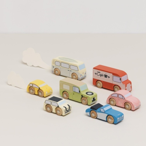 Le Toy Van Wooden Vintage Toy Cars Set - Daisy Daisy