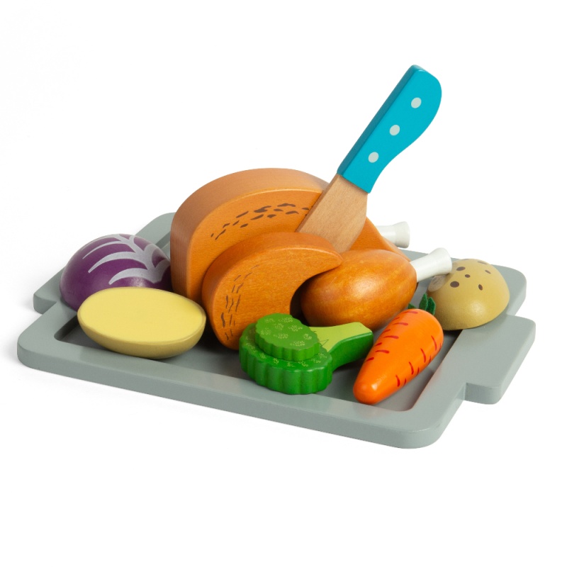 Bigjigs Wooden Roast Dinner Set - Daisy Daisy