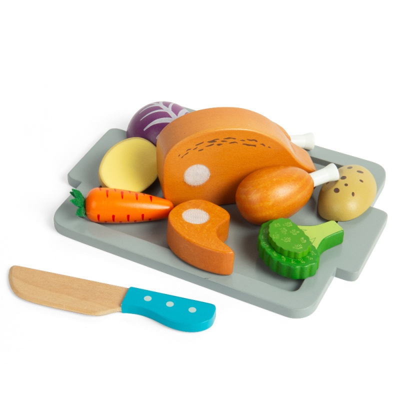 Bigjigs Wooden Roast Dinner Set - Daisy Daisy