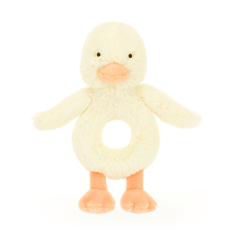 Jellycat Bashful Duckling Ring Rattle - Daisy Daisy
