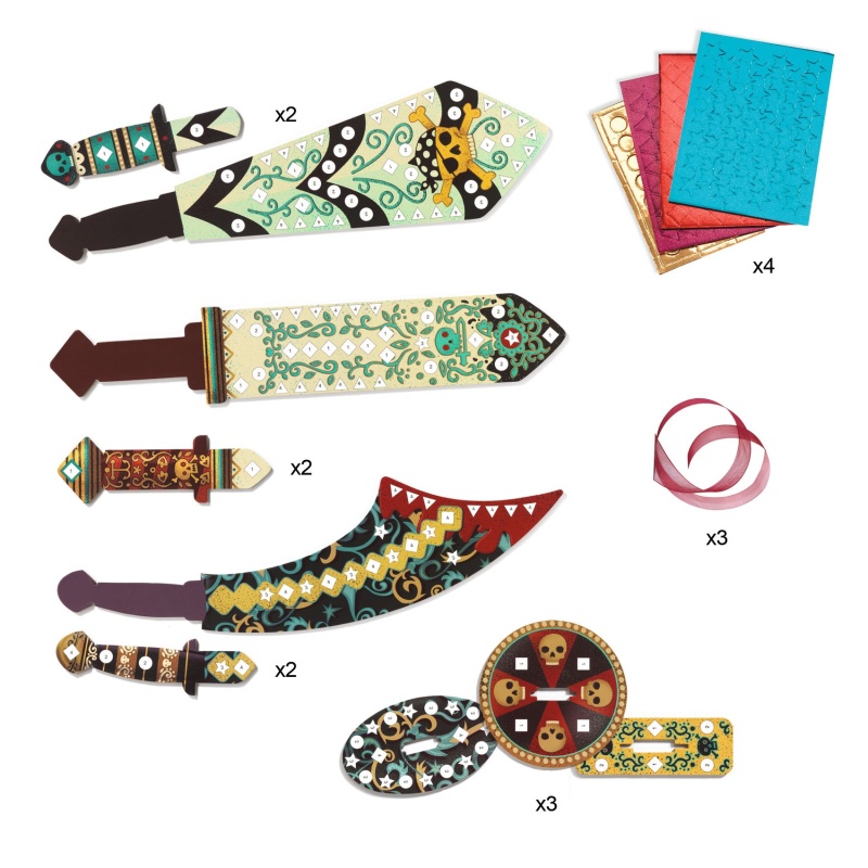 Djeco Do it Yourself Mosaic Swords - Like a Pirate DJ07902 - Daisy Daisy