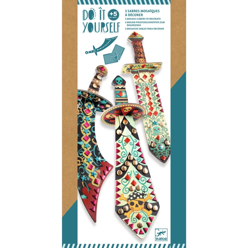 Djeco Do it Yourself Mosaic Swords - Like a Pirate DJ07902 - Daisy Daisy
