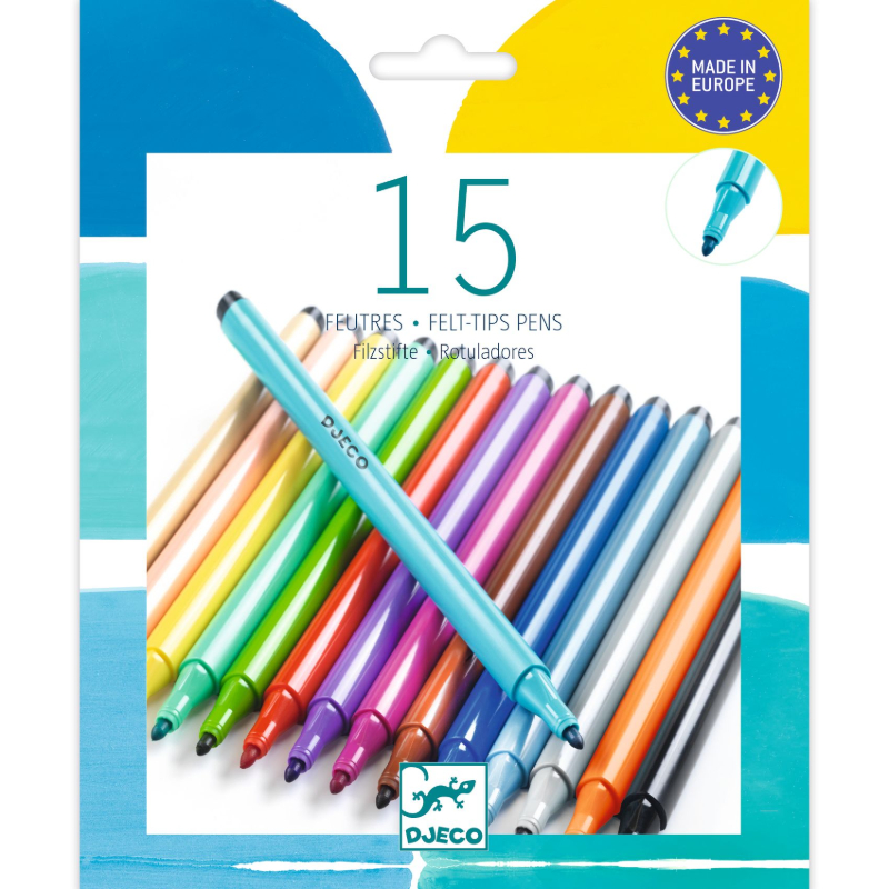 Djeco 15 Pacific Felt Tips DJ09209 - Daisy Daisy