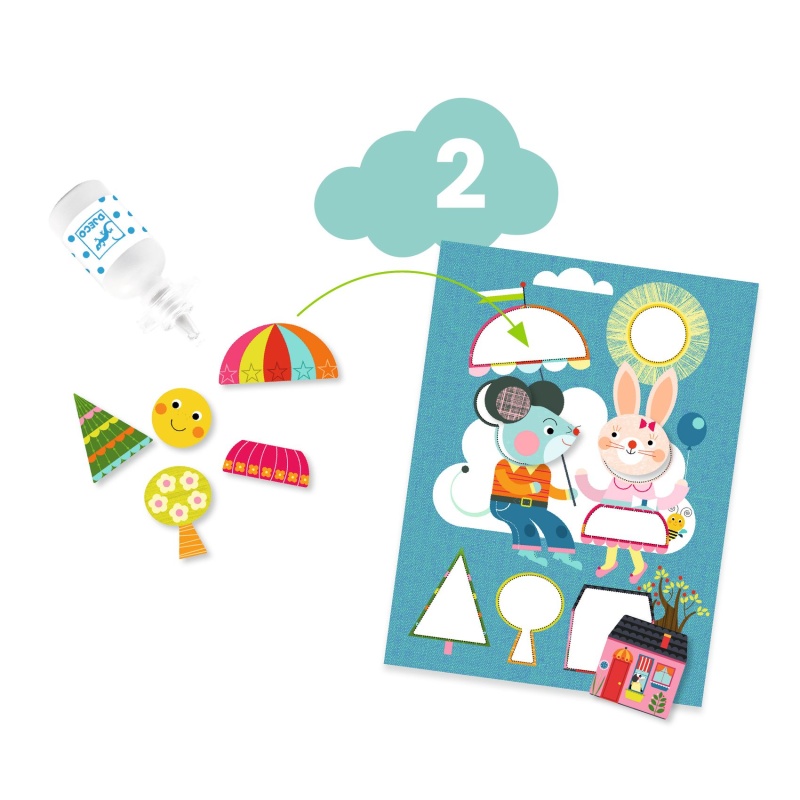 Djeco 6 Creative Activities - The Cat and His Friends DJ09292 - Daisy Daisy