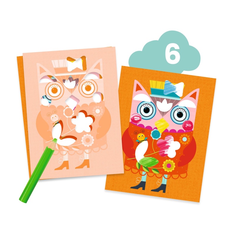 Djeco 6 Creative Activities - The Cat and His Friends DJ09292 - Daisy Daisy