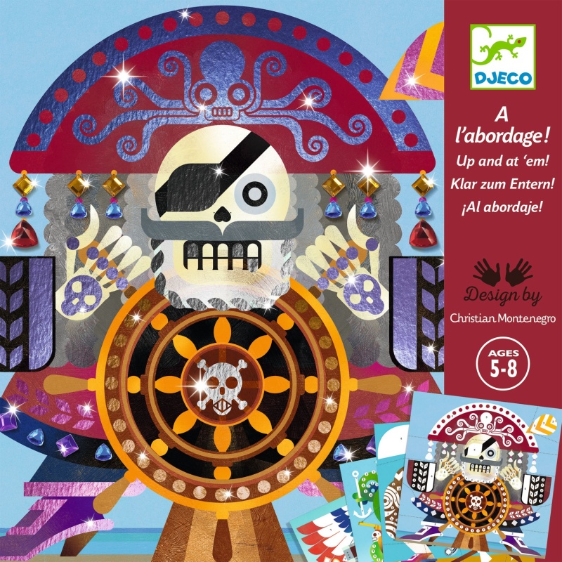 Djeco Metal & Gems Collage Kit - Up and At 'Em DJ09526 - Daisy Daisy