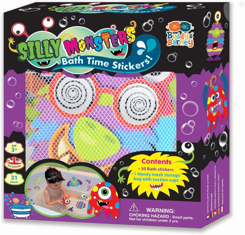 Buddy & Barney Bath Time Stickers - Silly Monsters - Daisy Daisy