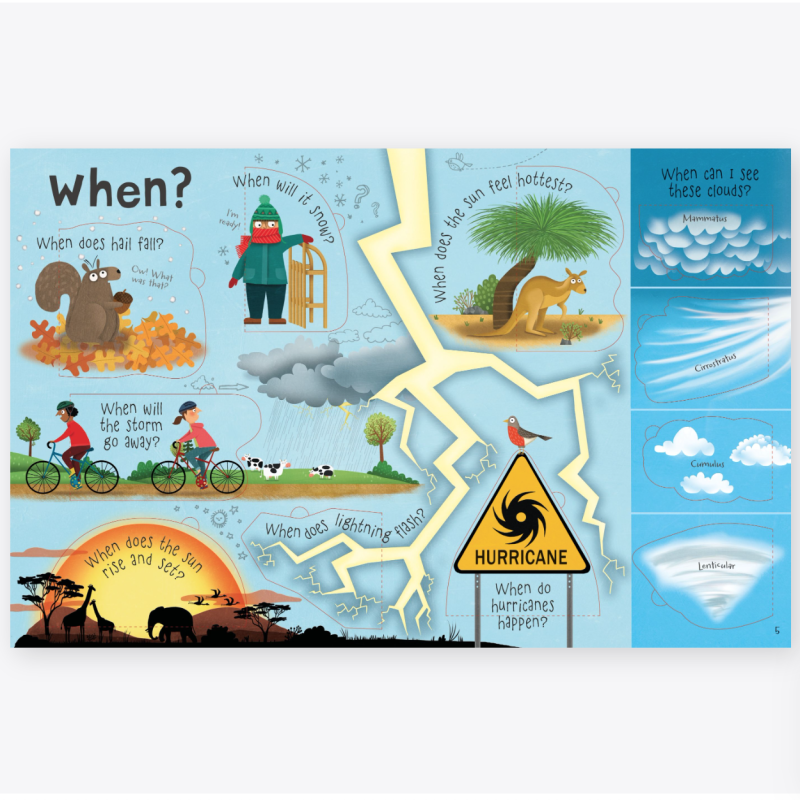 Usborne Lift-The-Flap Questions and Answers About Weather - Daisy Daisy